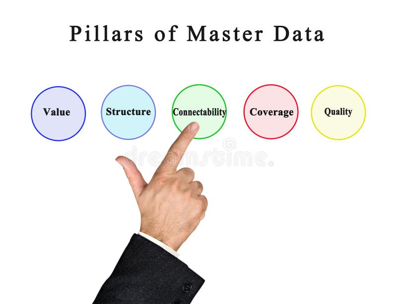Pillars of Master Data stock image. Image of five, pointing - 243223799