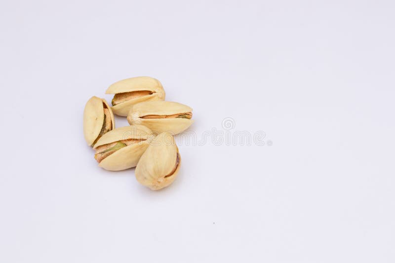 Pistachio, Pista Isolated Display in a White Background 5 Pieces Stock ...