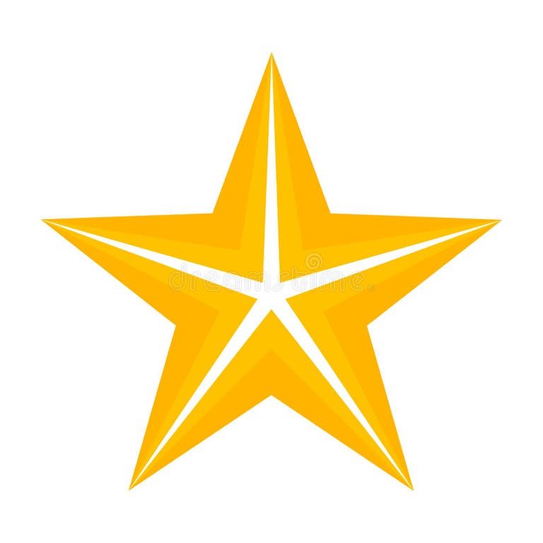 Five point gold star. stock vector. Illustration of holiday - 105703249