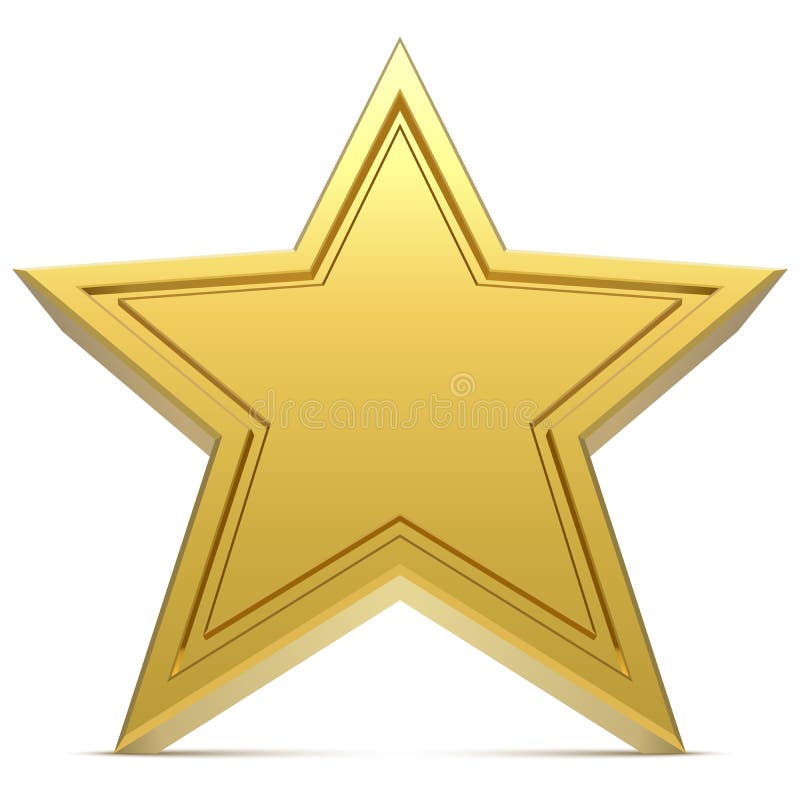 Five point gold star. stock vector. Illustration of holiday - 105703249