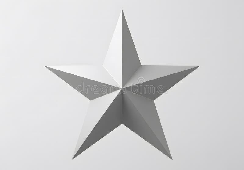 Five Point Star on White Background Minimalist Style Stock Illustration ...