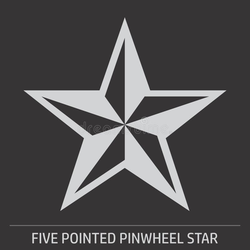 Five Pointed Pinwheel Star Icon Stock Illustration - Illustration of ...
