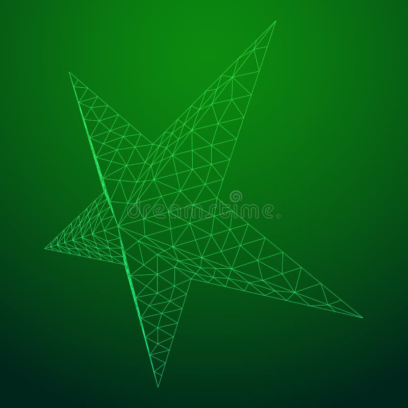 Five-pointed Star Wireframe Stock Vector - Illustration of elegance ...