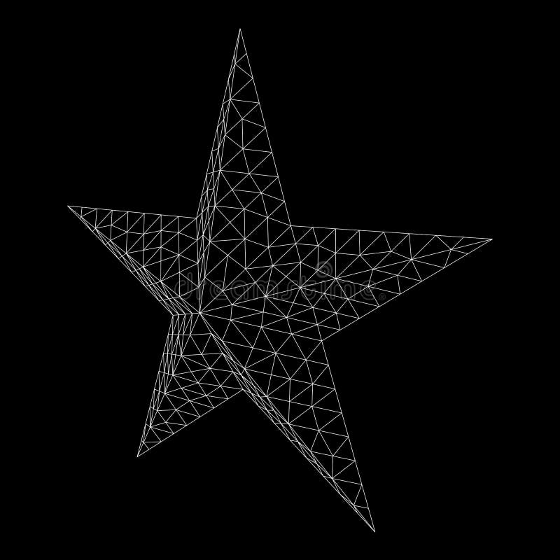 Five-pointed Star Wireframe Stock Vector - Illustration of fivepointed ...