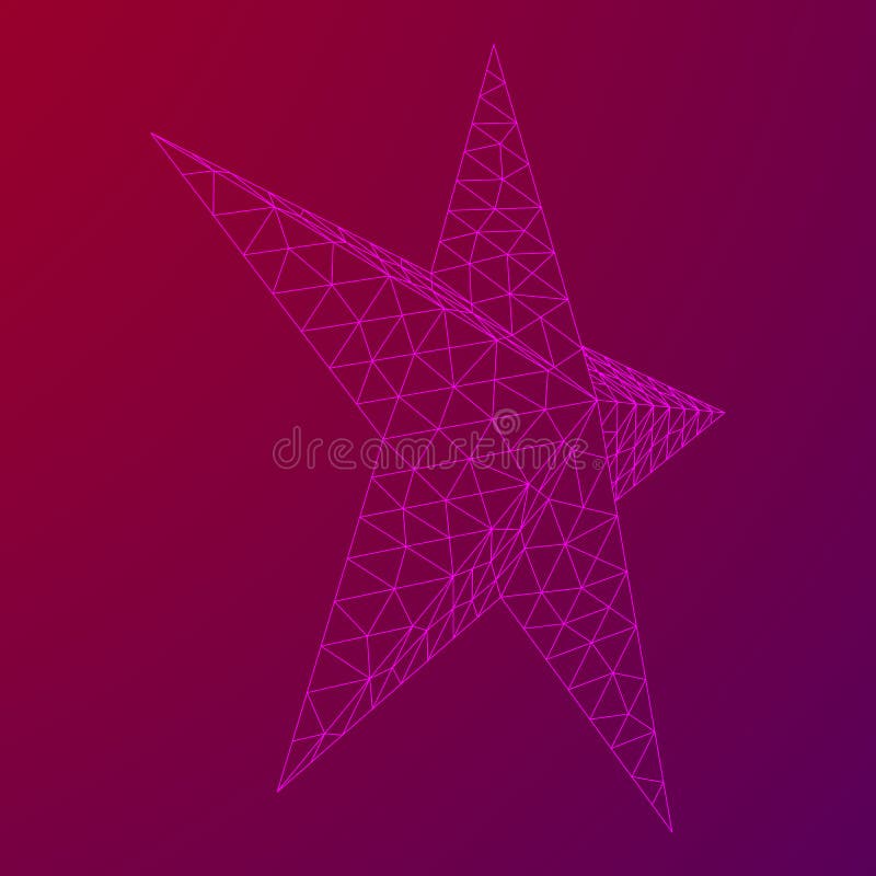 Five-pointed Star Wireframe Stock Vector - Illustration of classic ...