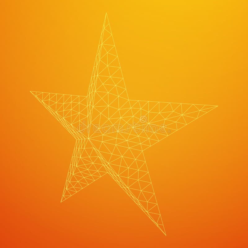 Five-pointed Star Wireframe Stock Vector - Illustration of classic ...