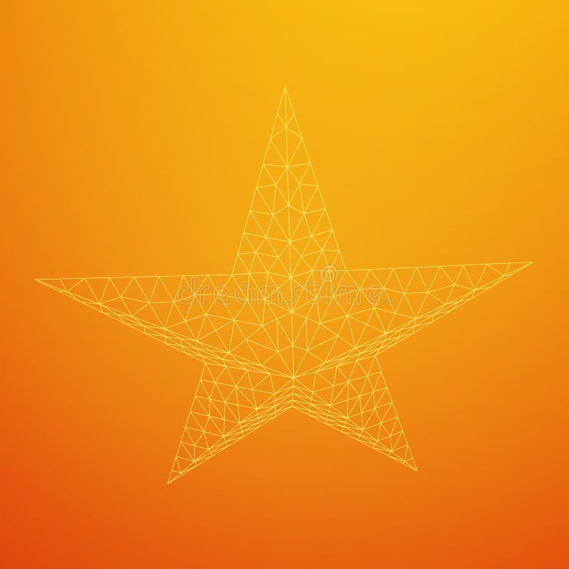 Five-pointed Star Wireframe Stock Vector - Illustration of classic ...