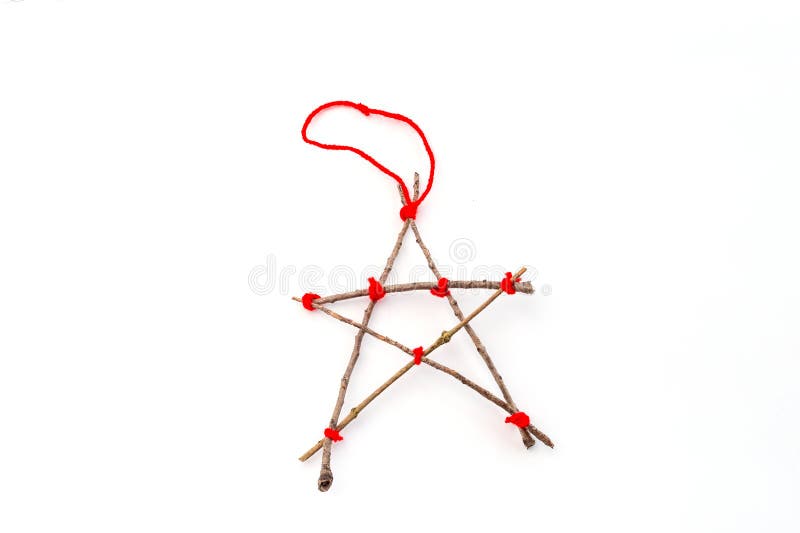 A Five-pointed Star Crafted from Sticks, Tied Together at the Points ...