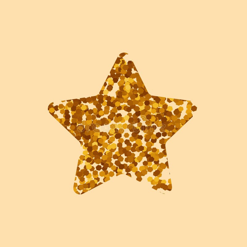 Five-pointed Star with Round Edges, Isolated Shiny on a Beige ...