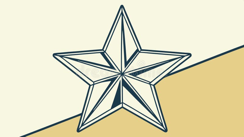 Five Pointed Star with Shadow Abstract Design Element Vector Design ...