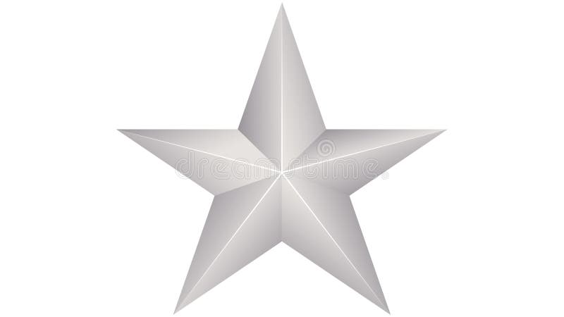 Five-pointed Star of Silver Stock Vector - Illustration of pointed ...
