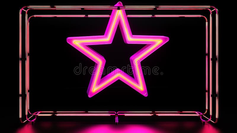 Pointed Star Neon Sign Stock Illustrations – 87 Pointed Star Neon Sign ...
