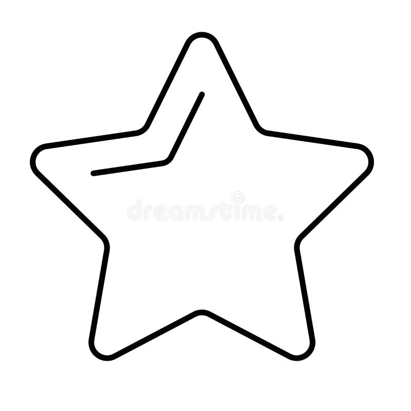Five Pointed Star Thin Line Icon Stock Vector - Illustration of vote ...