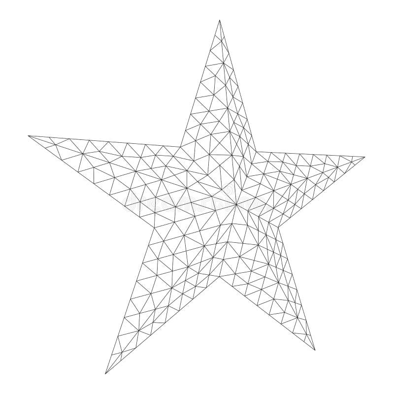 Five-pointed Star Wireframe Stock Vector - Illustration of icon ...