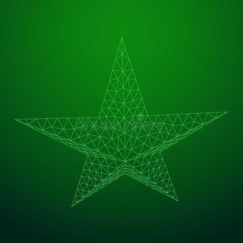Five-pointed Star Wireframe Stock Vector - Illustration of carnival ...