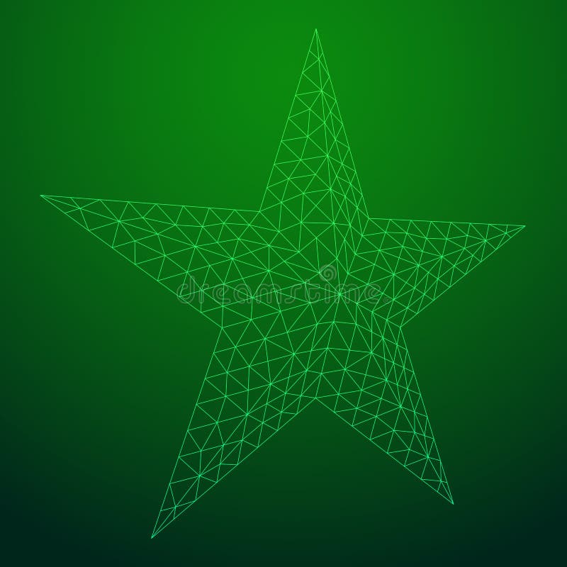 Five-pointed Star Wireframe Stock Vector - Illustration of party ...