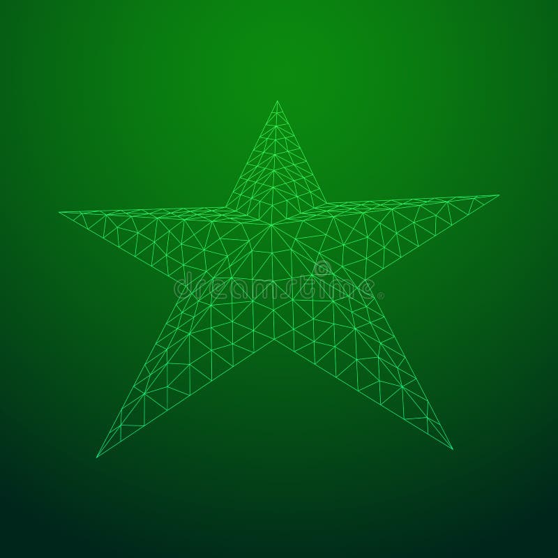 Five-pointed Star Wireframe Stock Vector - Illustration of classic ...