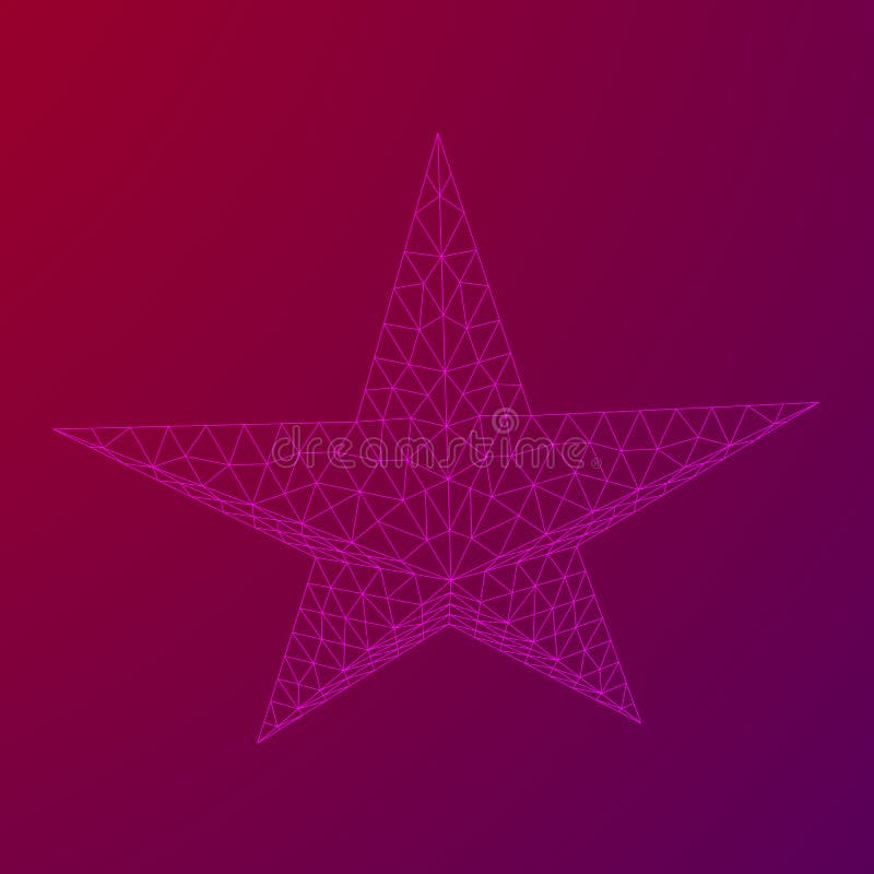 Five-pointed Star Wireframe Stock Vector - Illustration of classic ...