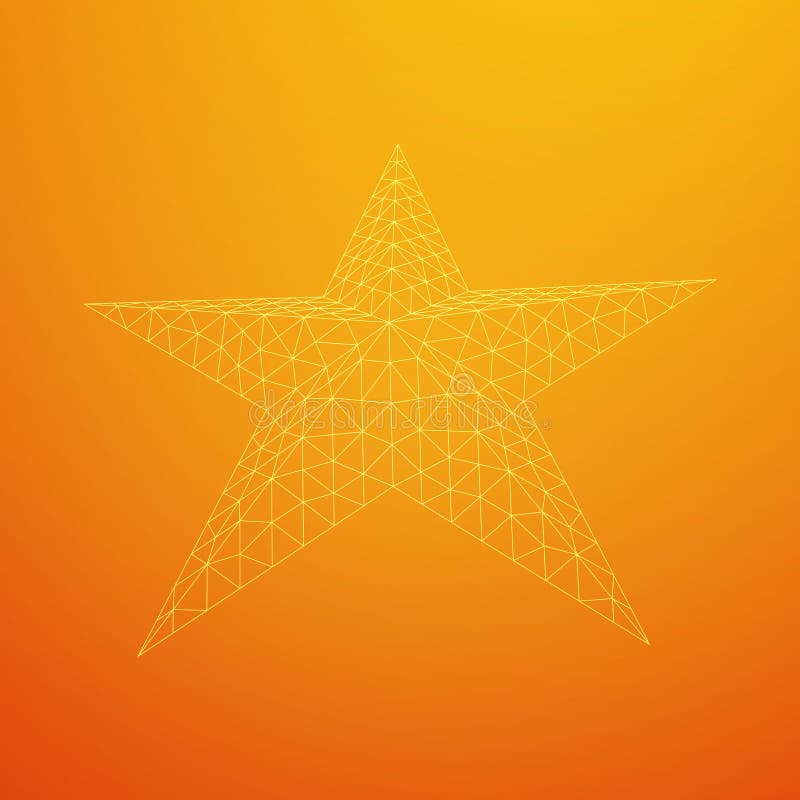 Five-pointed Star Wireframe Stock Vector - Illustration of blueprints ...