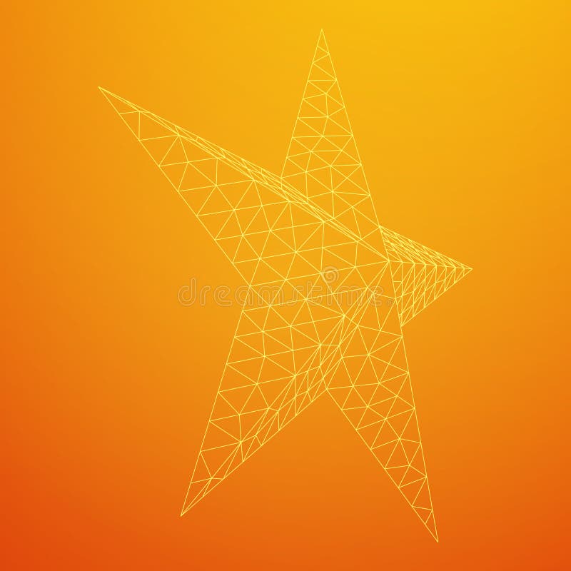 Five-pointed Star Wireframe Stock Vector - Illustration of carnival ...