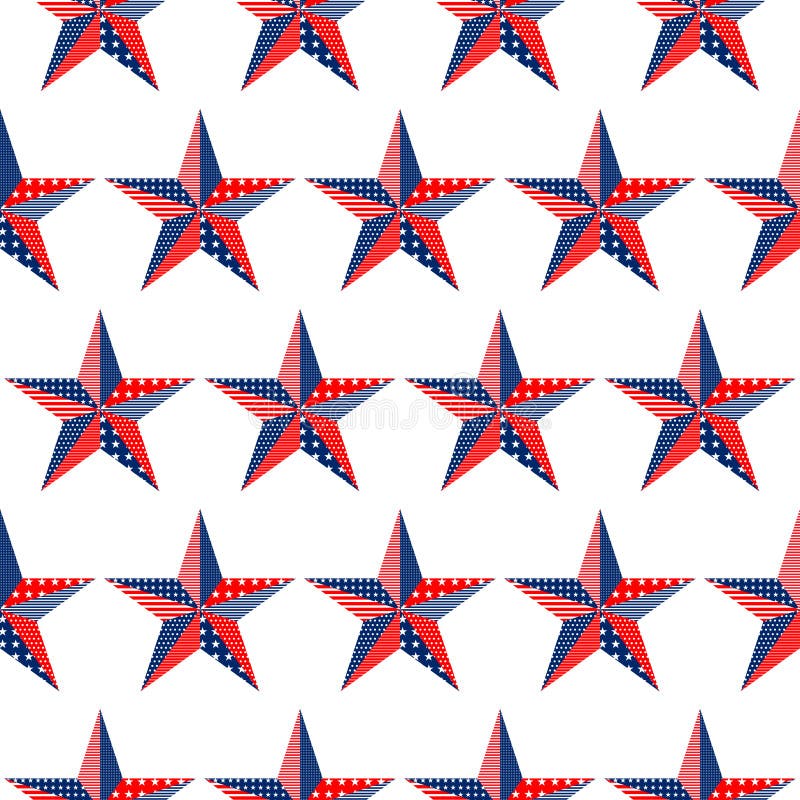 Five-pointed Stars Pattern on White Background Stock Vector ...