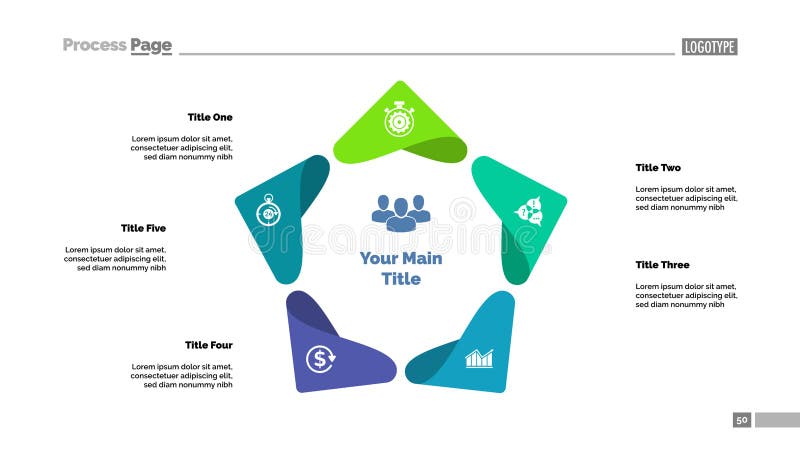 6 Points of Process Arrow, Infographic Element Template Vector Stock ...