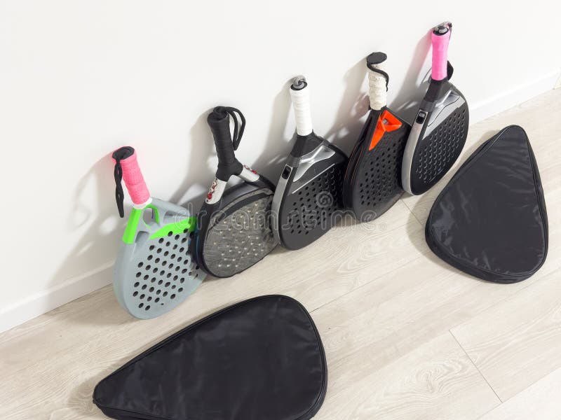 Five Rackets for Padel Tennis Stock Photo - Image of activity, object ...