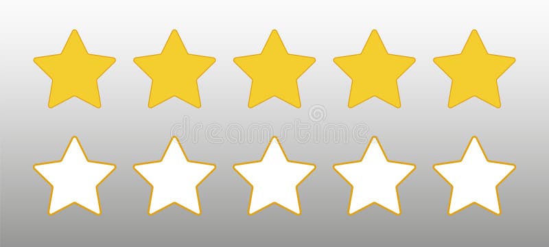 Five Ranking Stars Icon Set Stock Vector - Illustration of review ...