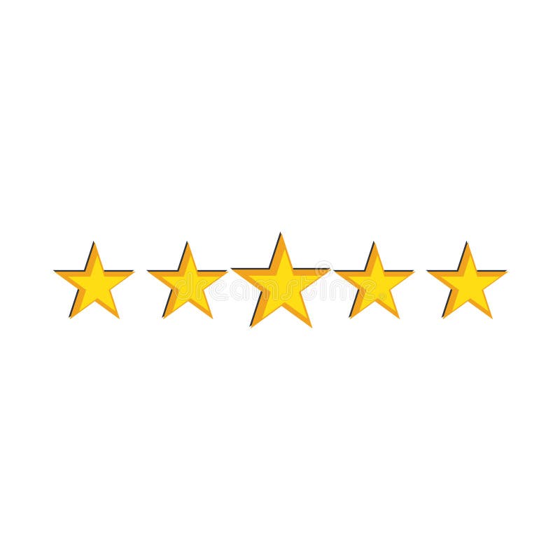 Five Rating Star Template Icon Stock Vector - Illustration of flat ...