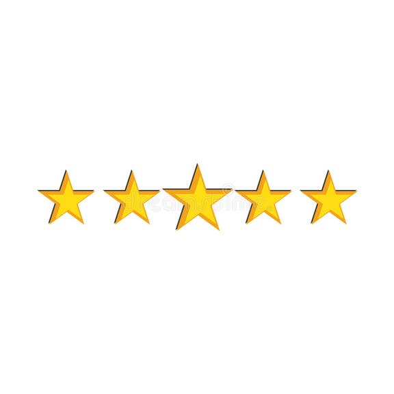 Five Rating Star Template Icon Stock Vector - Illustration of flat ...