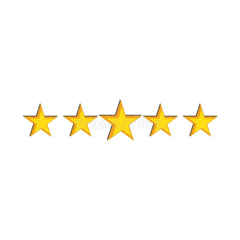 Five Rating Star Template Icon Stock Vector - Illustration of flat ...