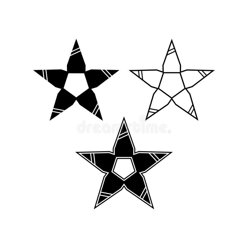 Five Rays Star Shape Logo. Abstract Vector Sign Stock Illustration ...