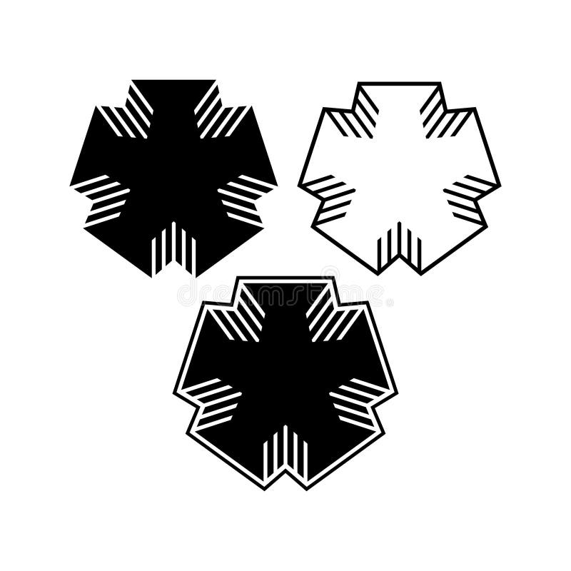 Six Rays Star Shape Logo. Abstract Vector Sign Stock Illustration ...