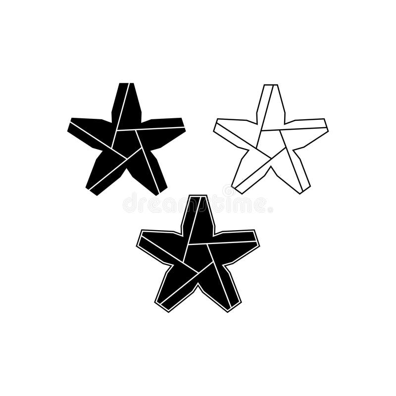 Five Rays Star Shape Logo. Abstract Vector Sign Stock Vector ...