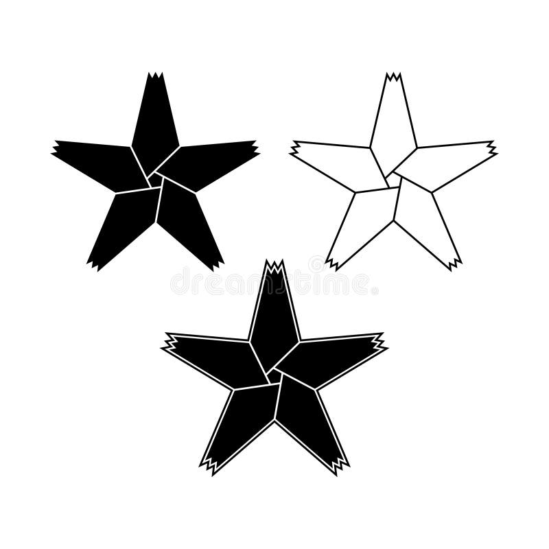 Five Rays Star Shape Logo. Abstract Vector Sign Stock Illustration ...