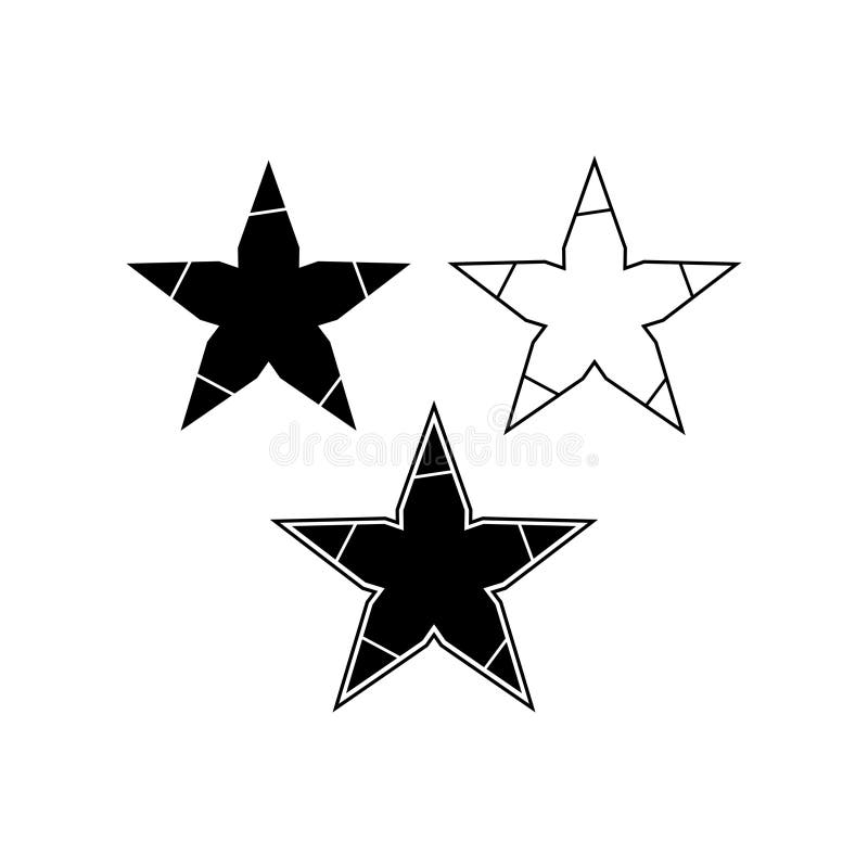 Six Rays Star Shape Logo. Abstract Vector Sign Stock Illustration ...