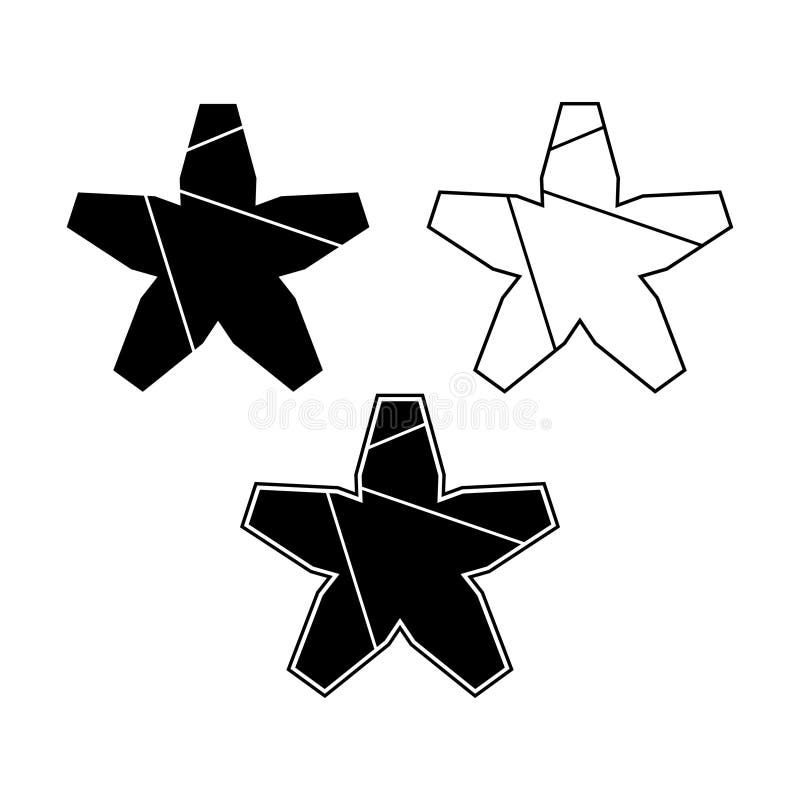 Five Rays Star Shape Logo. Abstract Vector Sign Stock Illustration ...