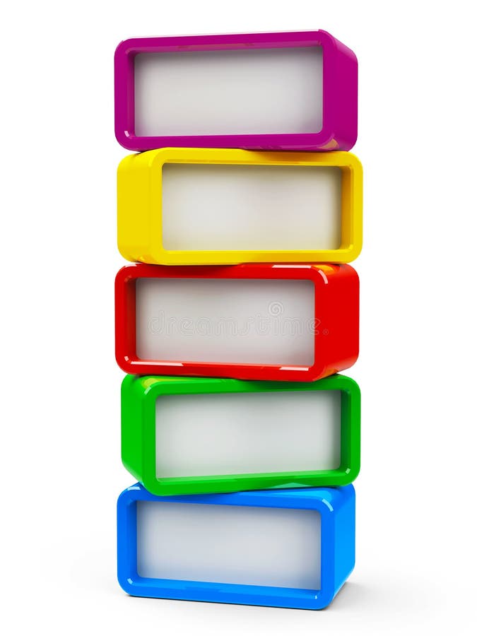 Five Rectangle - Five Steps Stock Illustration - Illustration of ...