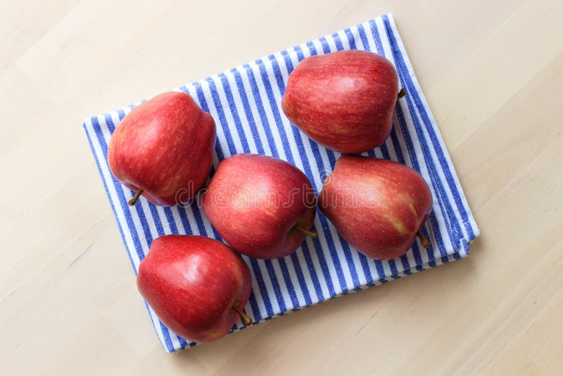 Five red apples stock image. Image of ripe, fairytale - 188989503