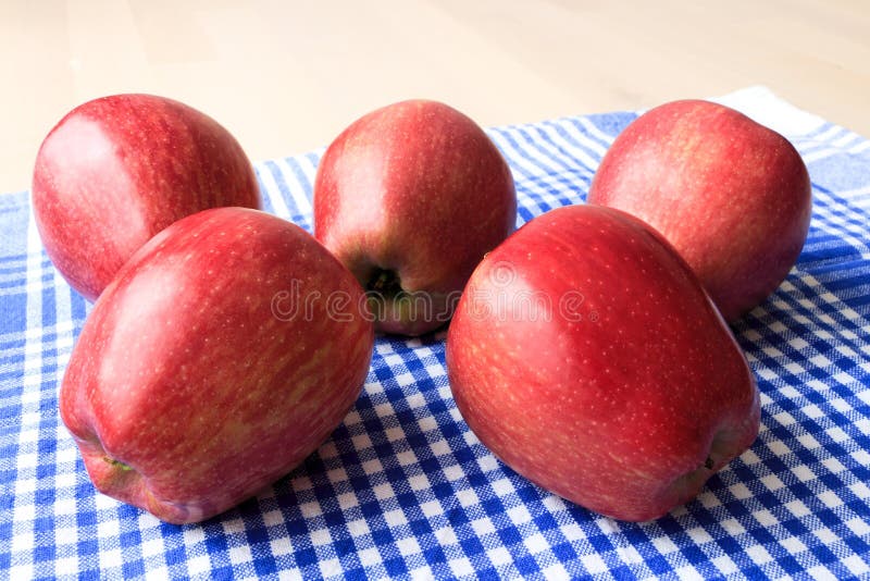 Five red apples stock photo. Image of crisp, clear, healthy - 188989550