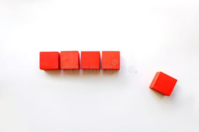 Five Red Blocks in Loading Bar. Goal Planning Business Concept. Copy ...