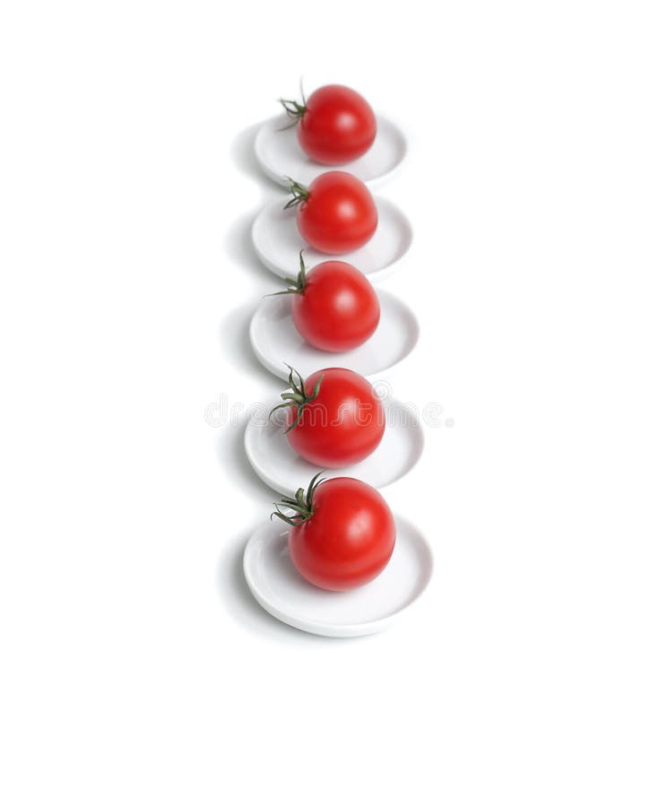 Five red organic tomato stock photo. Image of cherry - 12592580