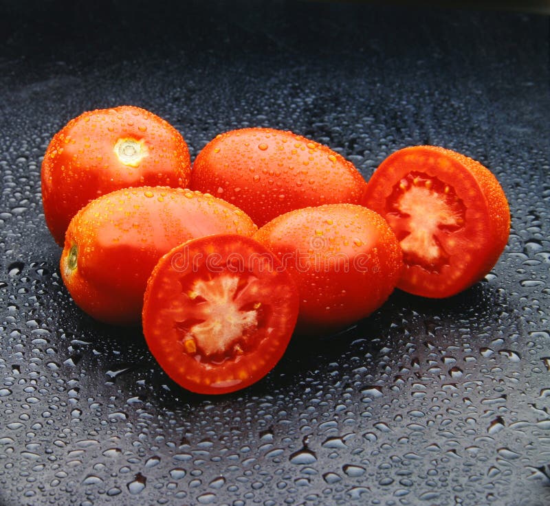Five red tomatoes stock image. Image of nutrition, balanced - 728369