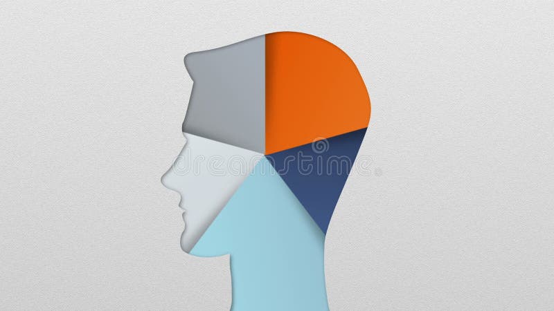 Five Result Shape of Man Head for Diagram, Chart. Presentation Templete ...