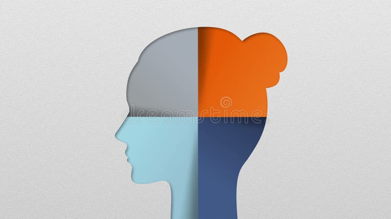 Five Result Shape of Woman Head for Diagram, Chart. Presentation ...