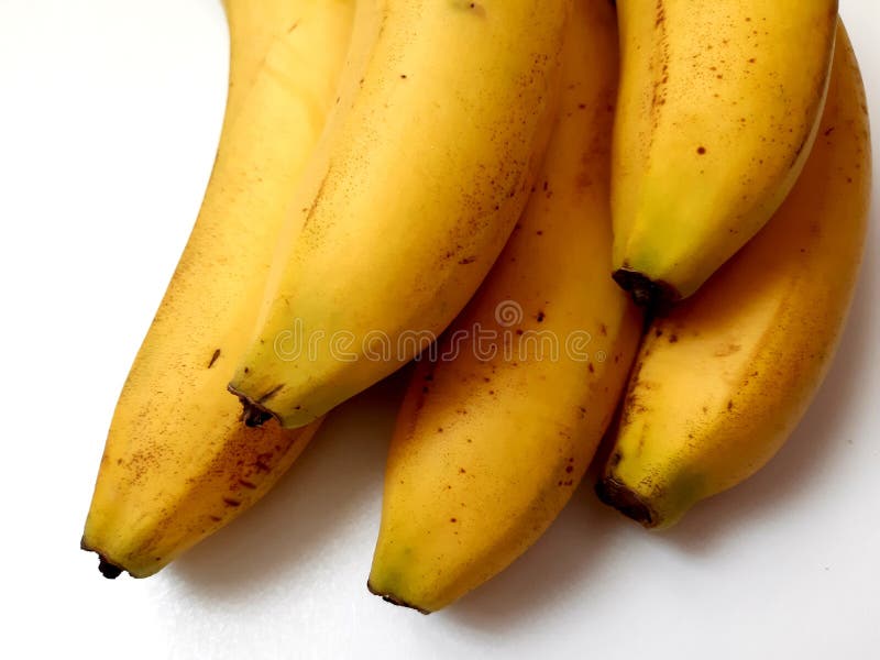 Five ripe bananas stock image. Image of fruit, yellowfruit - 202532825