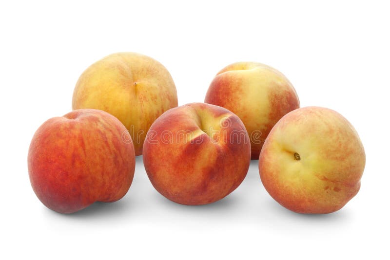 Five sweet peaches stock photo. Image of sweet, food - 34352812