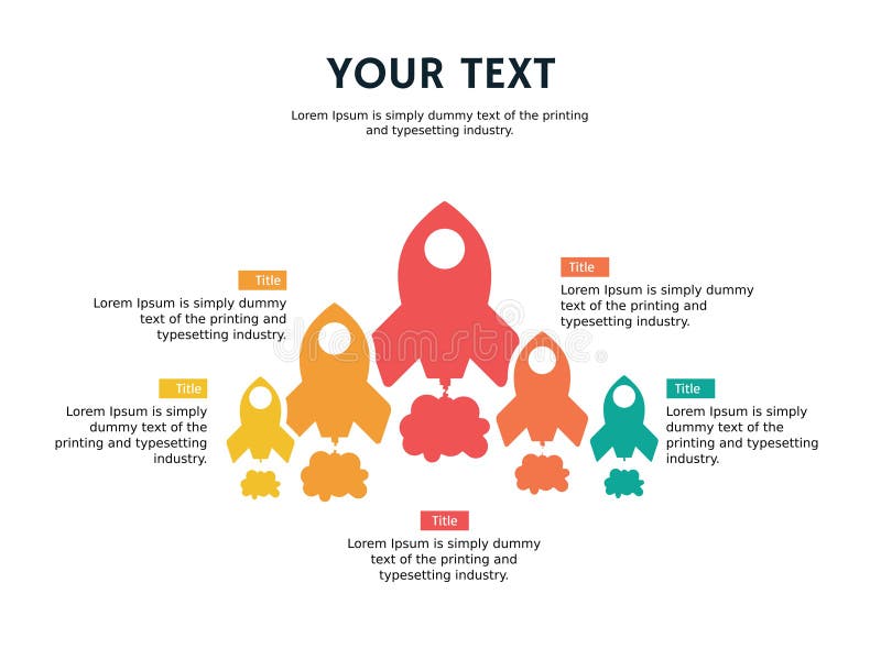Five Steps and Element Ppt and Infographic Template Stock Illustration ...
