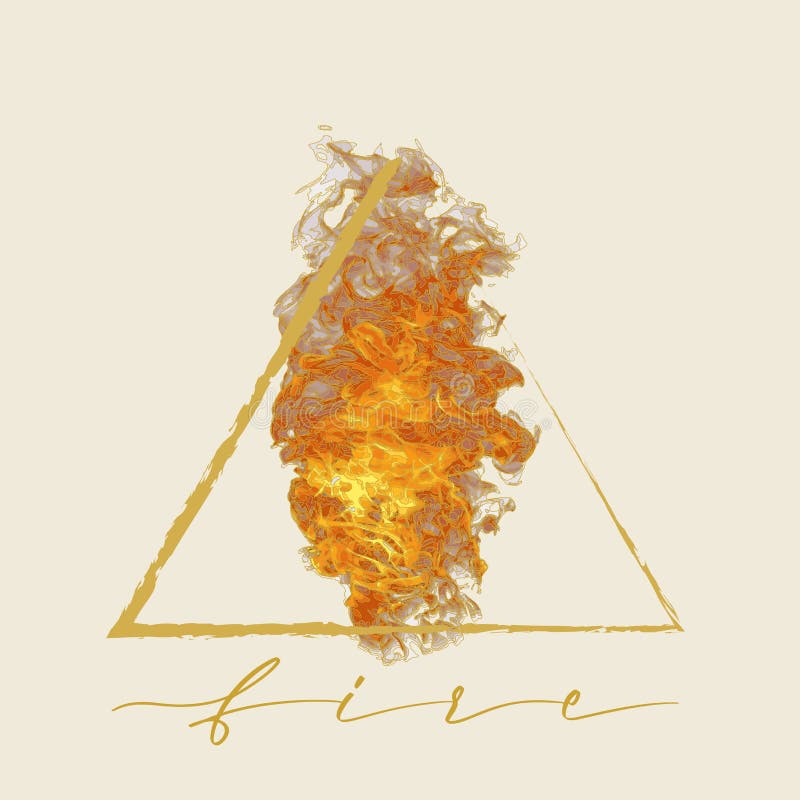 The Five Sacred Elements of Nature Stock Illustration - Illustration of ...