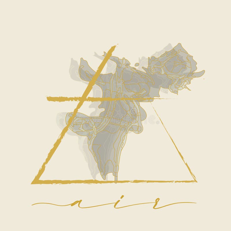 The Five Sacred Elements of Nature Stock Illustration - Illustration of ...